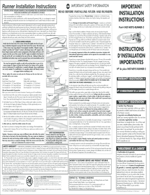 Fillable Online Runner Install Instruc_ENGFR Fax Email Print - pdfFiller