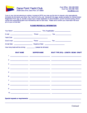 Fillable Online vessel registration Fax Email Print - pdfFiller