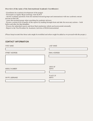 Fillable Online files elsa Application Form - International Academic ...