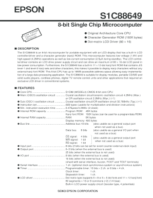 Fillable Online S1C88649 Data Sheet Fax Email Print - pdfFiller