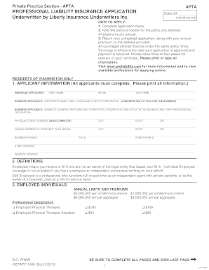 Fillable Online Private Practice Section - APTA Fax Email Print - pdfFiller