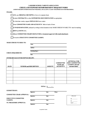 Fillable Online lakesideschool MTO Reimbursement Form - Lakeside School ...