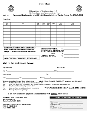 Fillable Online lotcs Order Blank - MOC Supreme Headquarters - lotcs ...