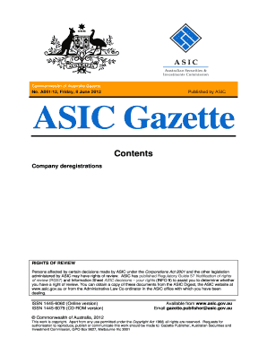 Fillable Online Published by ASIC Fax Email Print - pdfFiller