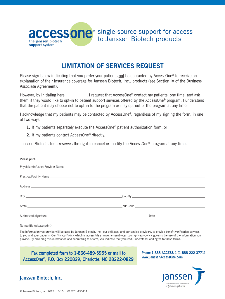 Fillable Online LIMITATION OF SERVICES REQUEST. LIMITATION OF SERVICES ...