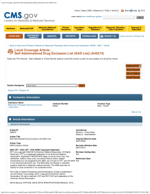 Fillable Online Local Coverage Article for Self-Administered Drug ...