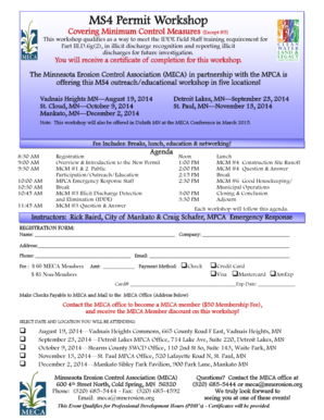 Fillable Online agcmn MS4 Permit Workshop Covering Minimum Control ...