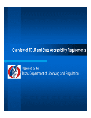 Fillable Online Overview of TDLR and State Accessibility Requirements ...