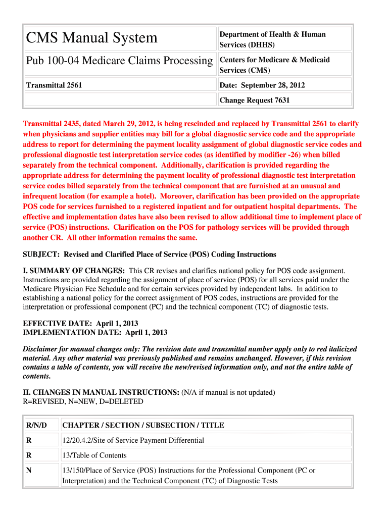 Fillable Online clma CMS Manual System Department of Health & Human ...