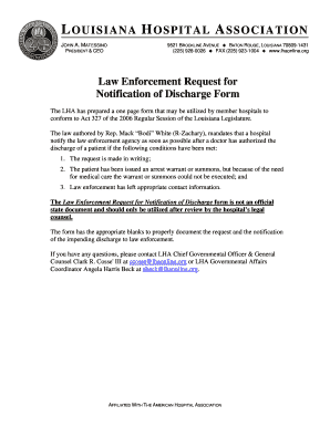Fillable Online lhaonline Law Enforcement Request for Notification of ...