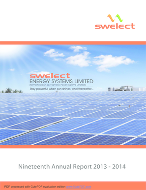 Fillable Online SWELECT ENERGY SYSTEMS LIMITED Fax Email Print - pdfFiller