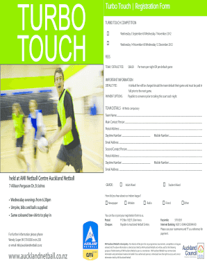 Fillable Online Turbo Touch Registration Form TURBO Fax Email Print ...