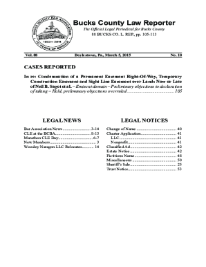 Fillable Online Bucks County Law Reporter - PA Legal Ads Online Fax ...