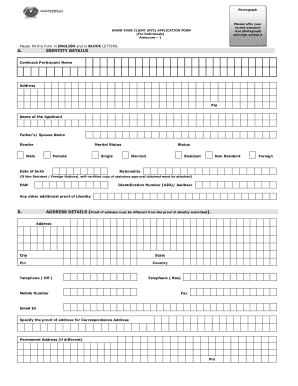 Fillable Online KYC Application Form for Individual - COMTRACK Fax ...