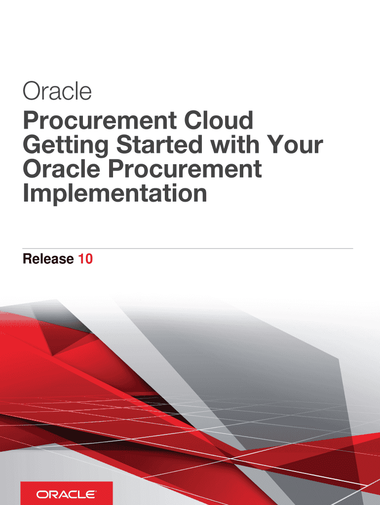 Fillable Online Oracle Procurement Cloud Getting Started with Your Implementation Fax Email ...