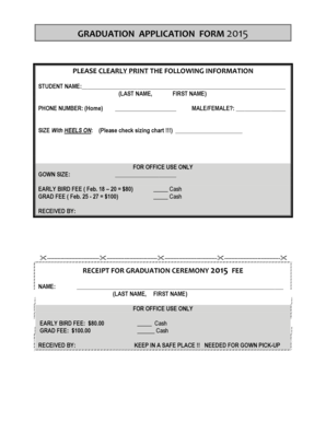 Fillable Online GRADUATION APPLICATION FORM 2015 - Dufferin-Peel ...