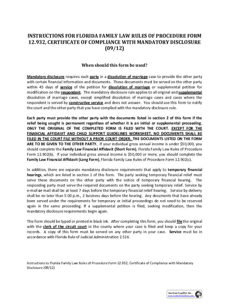 Fillable Online Certificate Of Compliance With Mandatory Disclosure ... Fax Email Print - pdfFiller