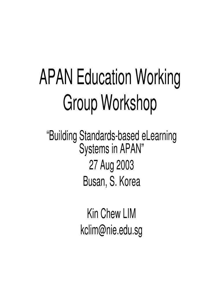 Fillable Online Learning objective - APAN Fax Email Print - pdfFiller