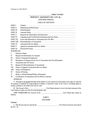 Fillable Online sp fng Sample Assessment By-law (NB) Fax Email Print ...
