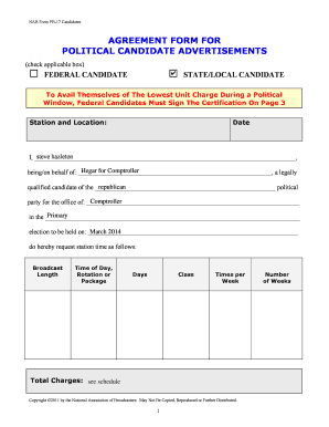 Fillable Online NAB POLITICAL ADVERTISEMENT FORMS PB-16 AP-205 ...