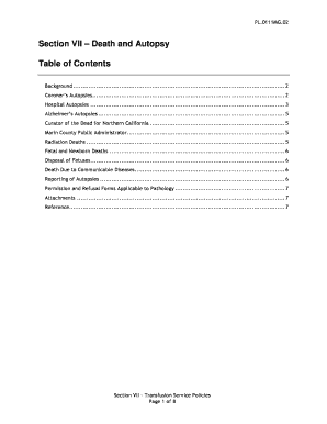 Fillable Online Section VII Death and Autopsy Fax Email Print - pdfFiller