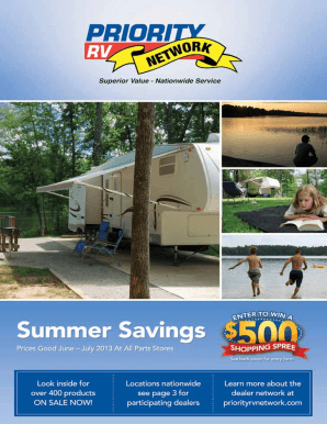 Fillable Online Our $500 Shopping Spree Winner - Priority RV Network ...