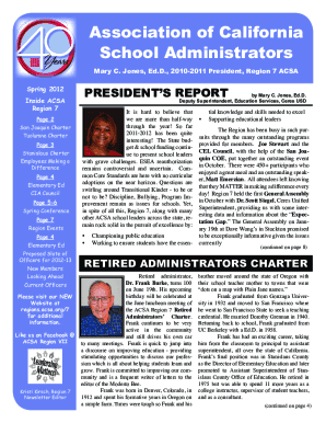 Fillable Online regions acsa Association of California School ...