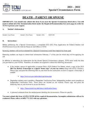 Fillable Online 20212022 Special Circumstances Form UNEMPLOYMENT ...