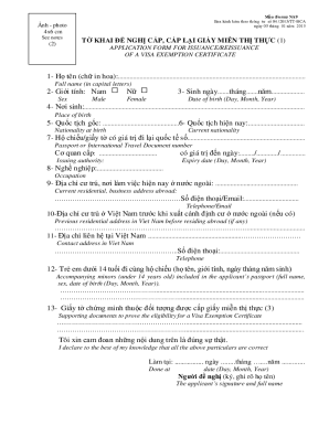 Fillable Online Vietnam Na1 Form - Fill Online, Printable, Fillable ...