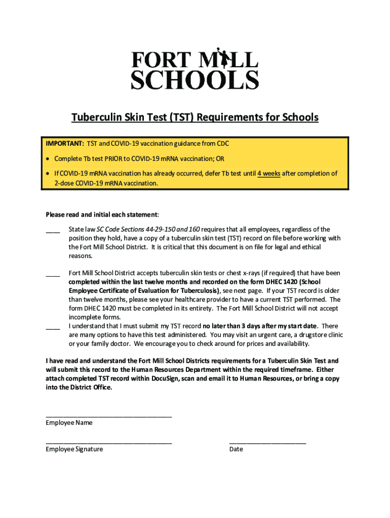 Fillable Online Tuberculosis (TB) Fact Sheets- Tuberculin Skin Testing ...