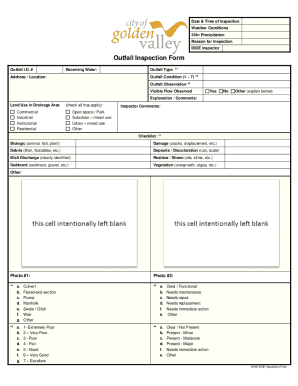 Fillable Online Outfall Inspection Form Fax Email Print - pdfFiller