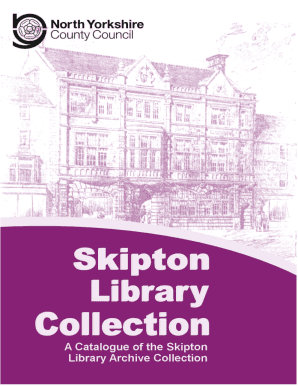 Fillable Online Skipton Library - Hello The library is open and its ...