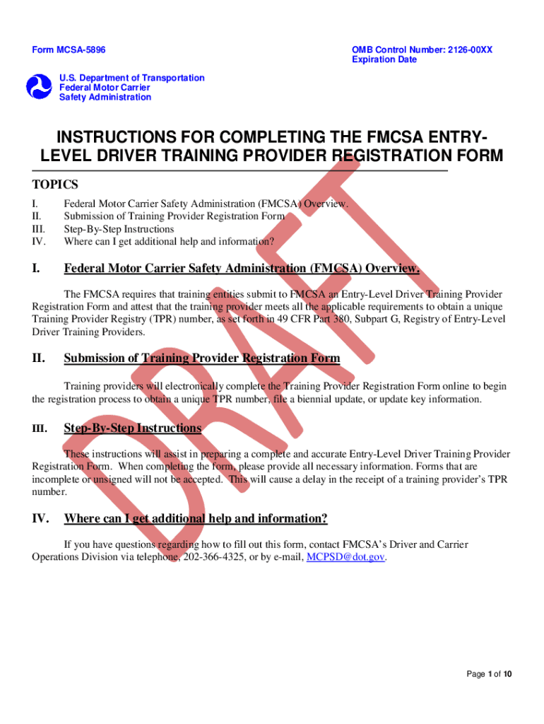 Fillable Online DoT MCSA-5896 - Fill and Sign Printable ... - US Legal ...