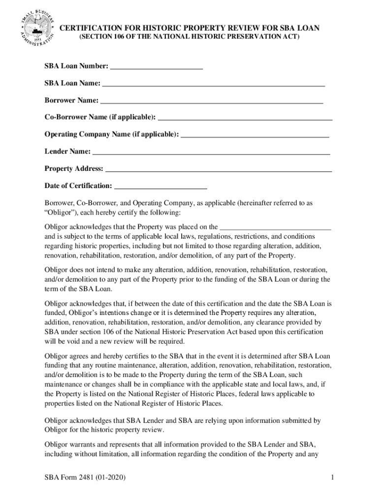 Fillable Online Small Business Administration, SBA Forms - Fill PDF ...