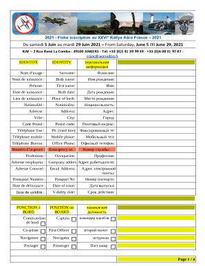 Fillable Online Fiche Inscription 25 Rallye Aro France Fax Email Print ...