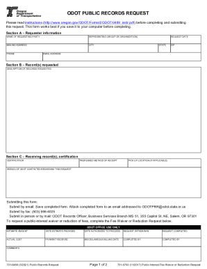 Fillable Online Oregon Odot Request - Fill Out and Sign Printable PDF ...
