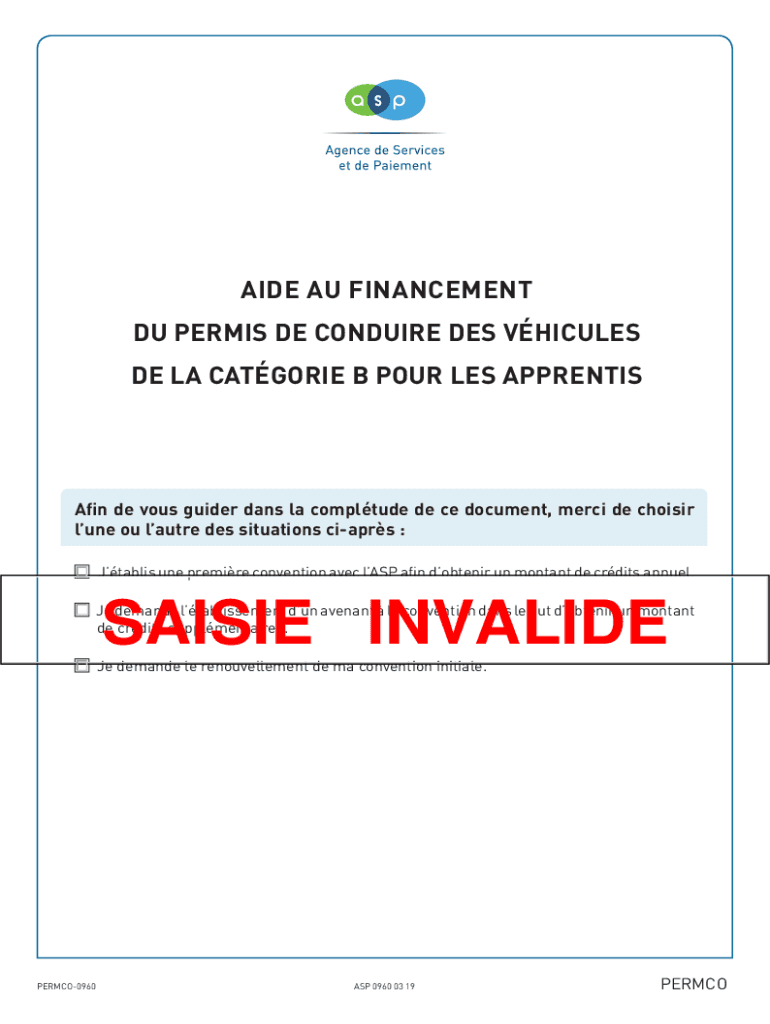 Remplissable En Ligne AIDE AU FINANCEMENT DU PERMIS DE CONDUIRE DES VHICULES DE ... Fax Email ...