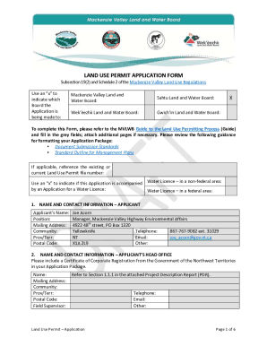 Fillable Online LAND USE PERMIT APPLICATION FORM Fax Email Print ...