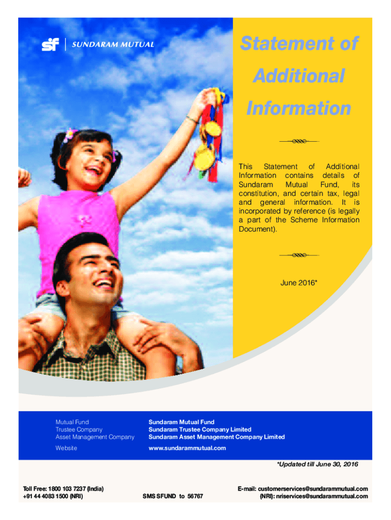 Fillable Online Statement of Additional Information Fax Email Print ...