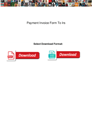 Fillable Online Payment Invoice Form To Irs. Payment Invoice Form To ...