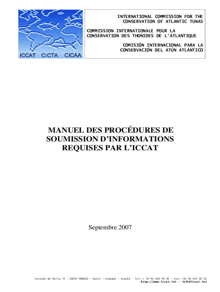 Fillable Online INTERNATIONAL COMMISSION for the CONSERVATION of ...