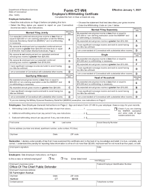 Fillable Online 2021 CT W-4 Form.pdf - Department of Revenue Services ...