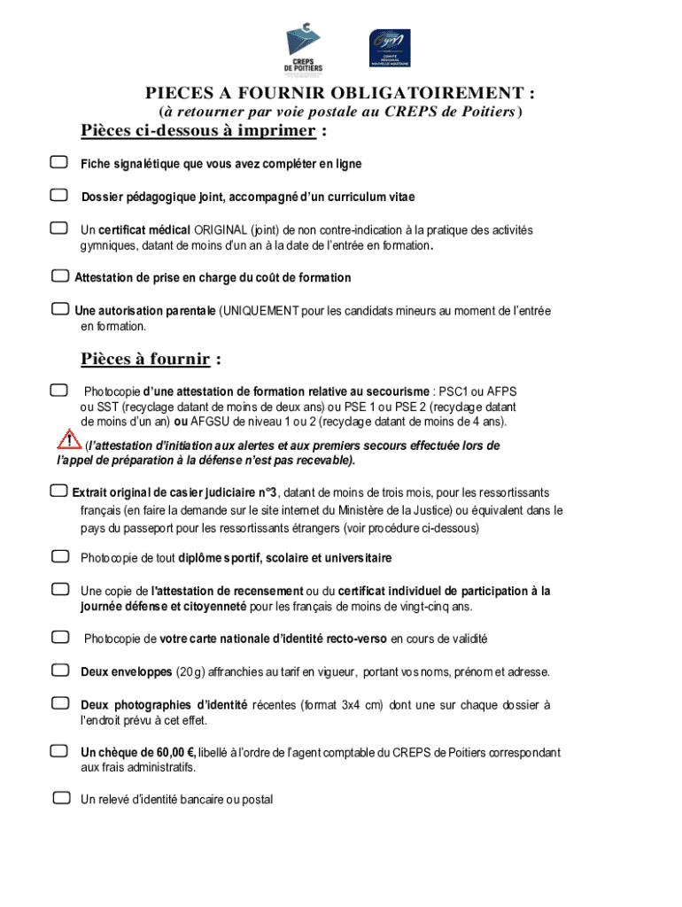 Fillable Online PIECES A FOURNIR OBLIGATOIREMENT : Fax Email Print ... Fillable Online PIECES A FOURNIR OBLIGATOIREMENT : Fax Email Print ...