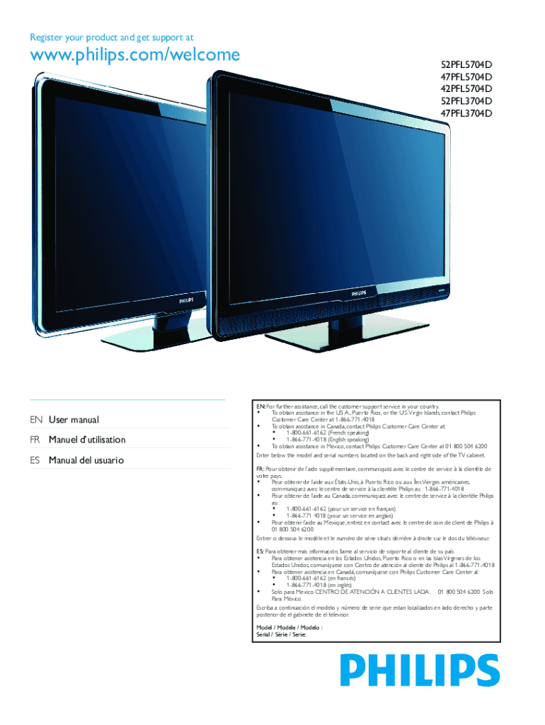 Fillable Online www.philips.com/welcome Fax Email Print - pdfFiller