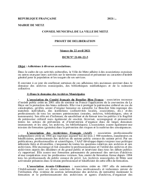 Fillable Online PROJET DE DELIBERATION Fax Email Print - pdfFiller