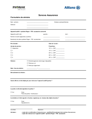 Fillable Online Phonak Insurance Claim Form Fax Email Print - pdfFiller