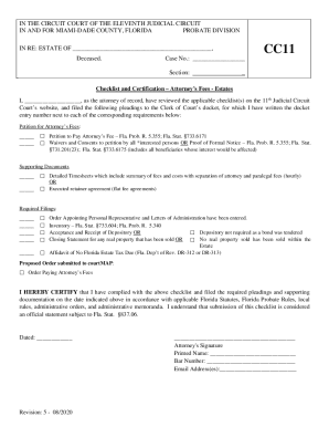 Fillable Online IN AND FOR MIAMI-DADE COUNTY, FLORIDA PROBATE DIVISION ...