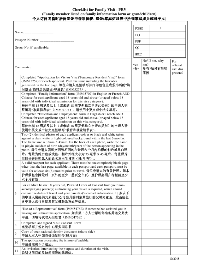 Fillable Online Applying for a visitor visa (temporary resident visa ...