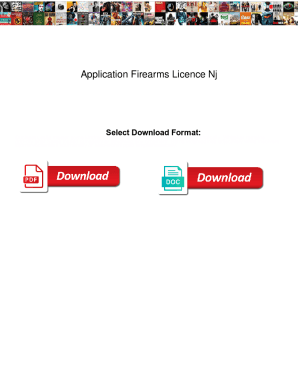 Fillable Online Application Firearms Licence Nj. Application Firearms ...