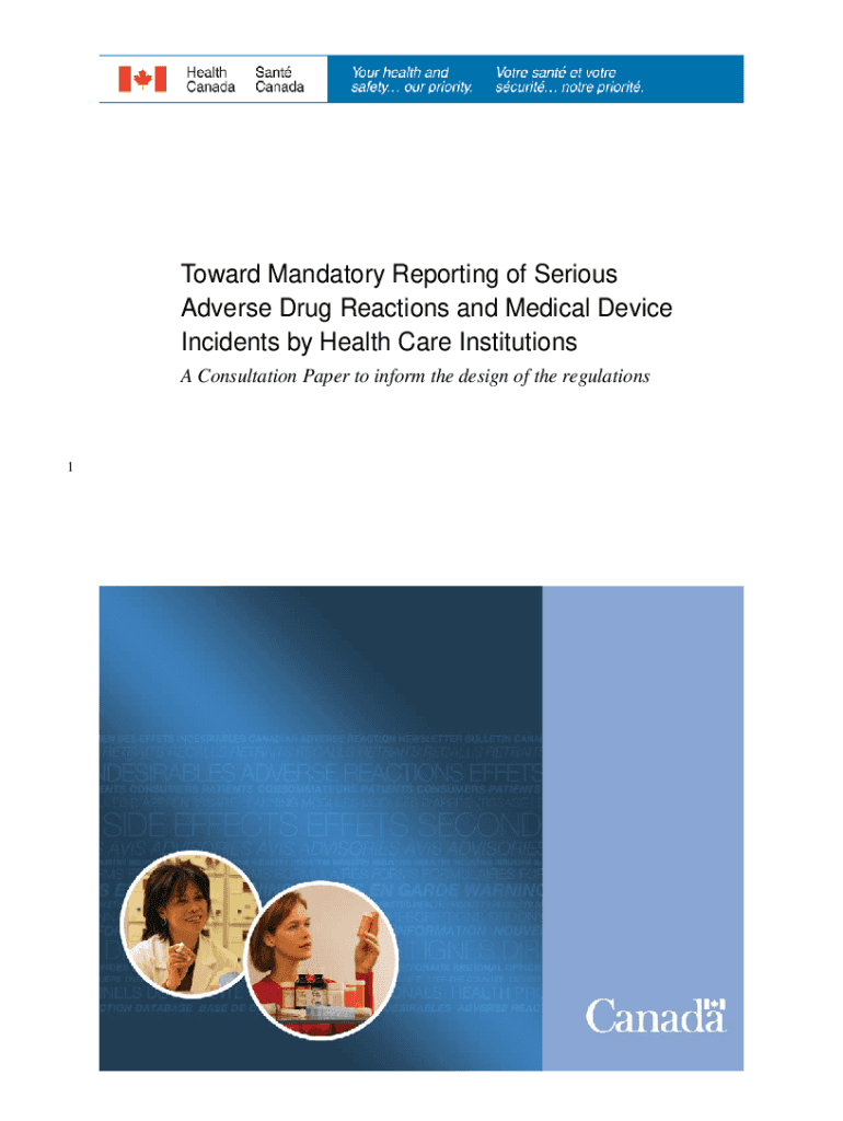 Fillable Online Mandatory Reporting of Serious Adverse Drug Reactions ...